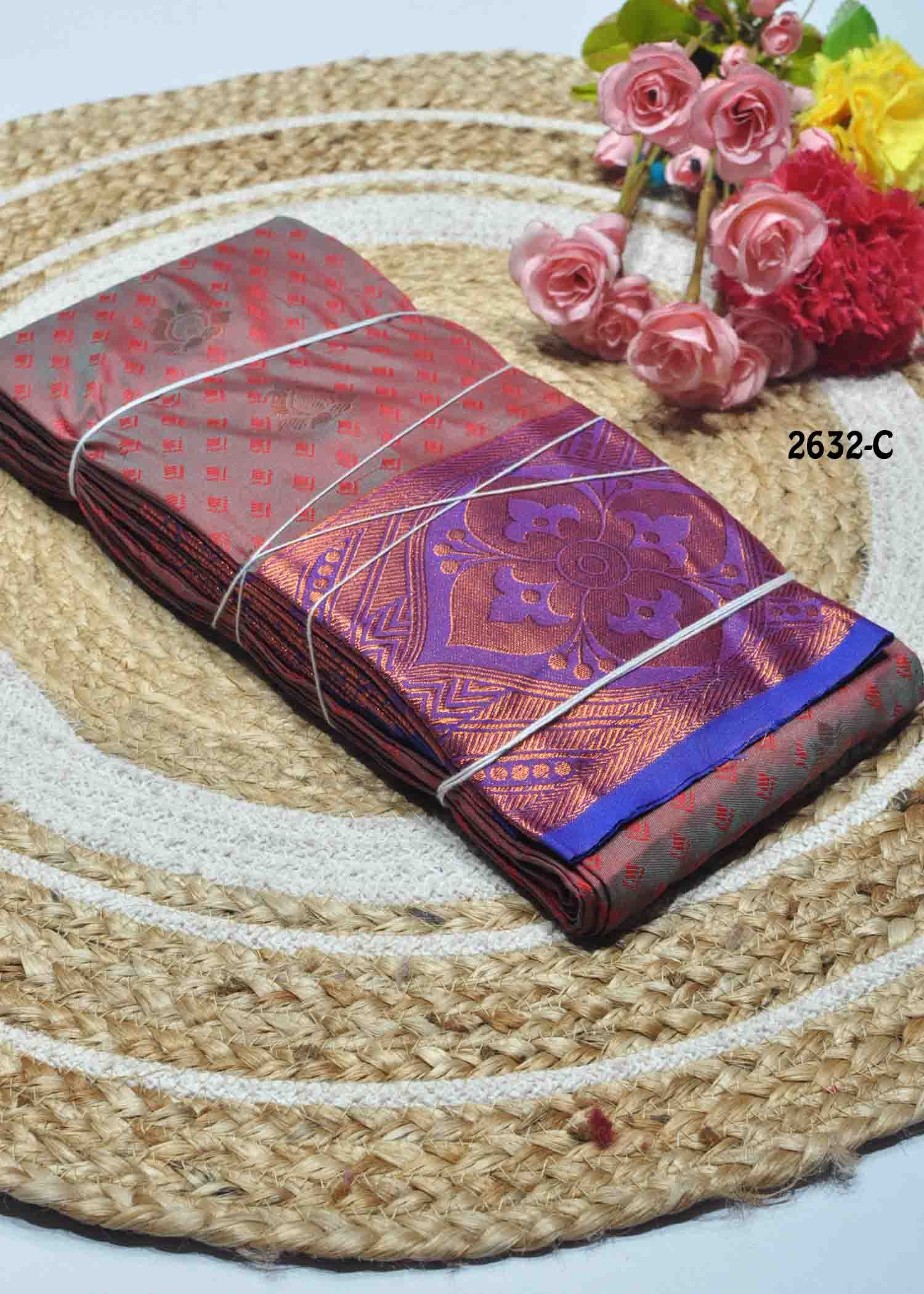 Rashmika-2632-C Brown Color Semi-Pattu Saree CM1077632 (RR9B) - Sri ...