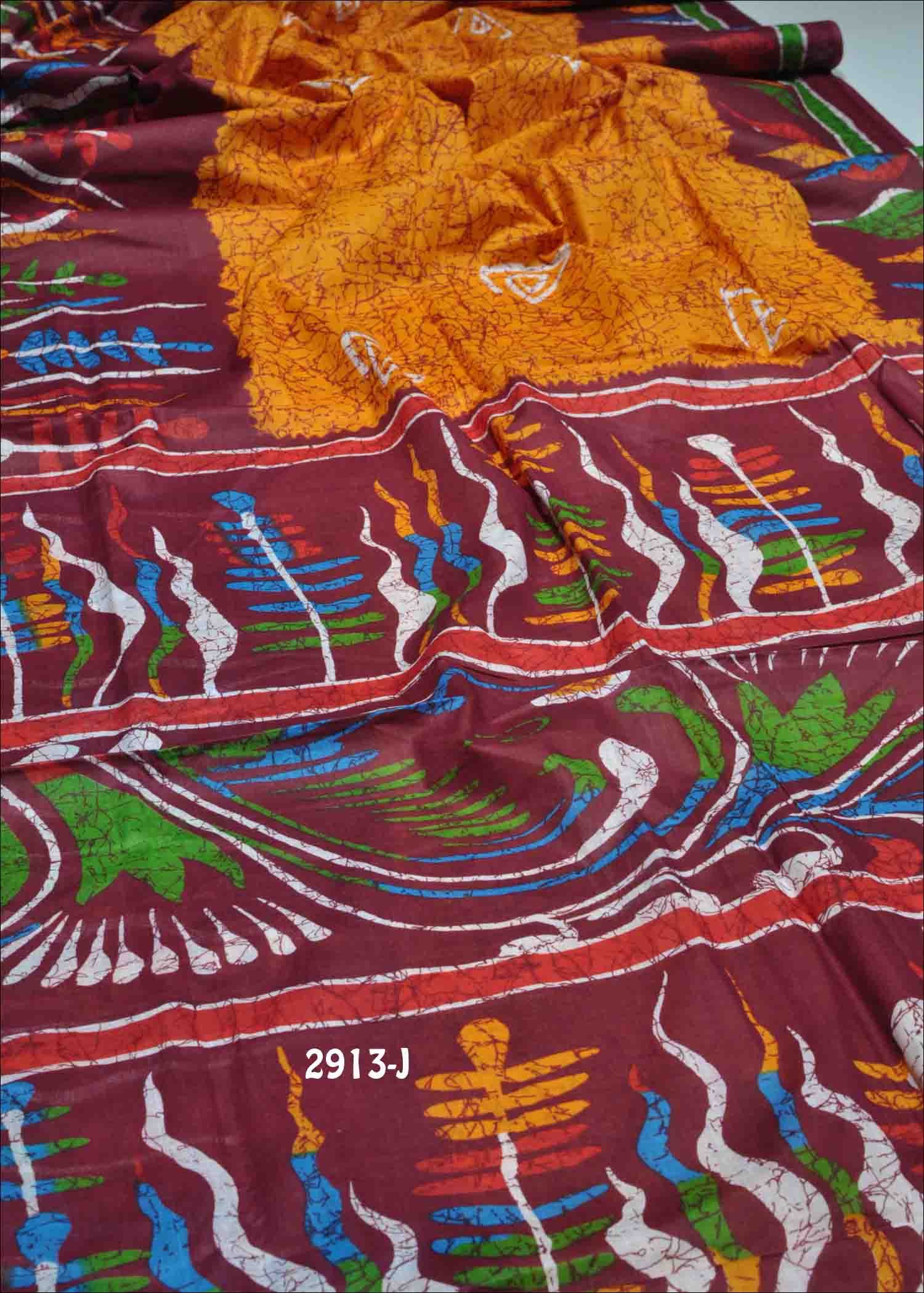 Royal Family - 2913-J Yellow Color Cotton Saree CM1111386 (LR6E) - Sri ...