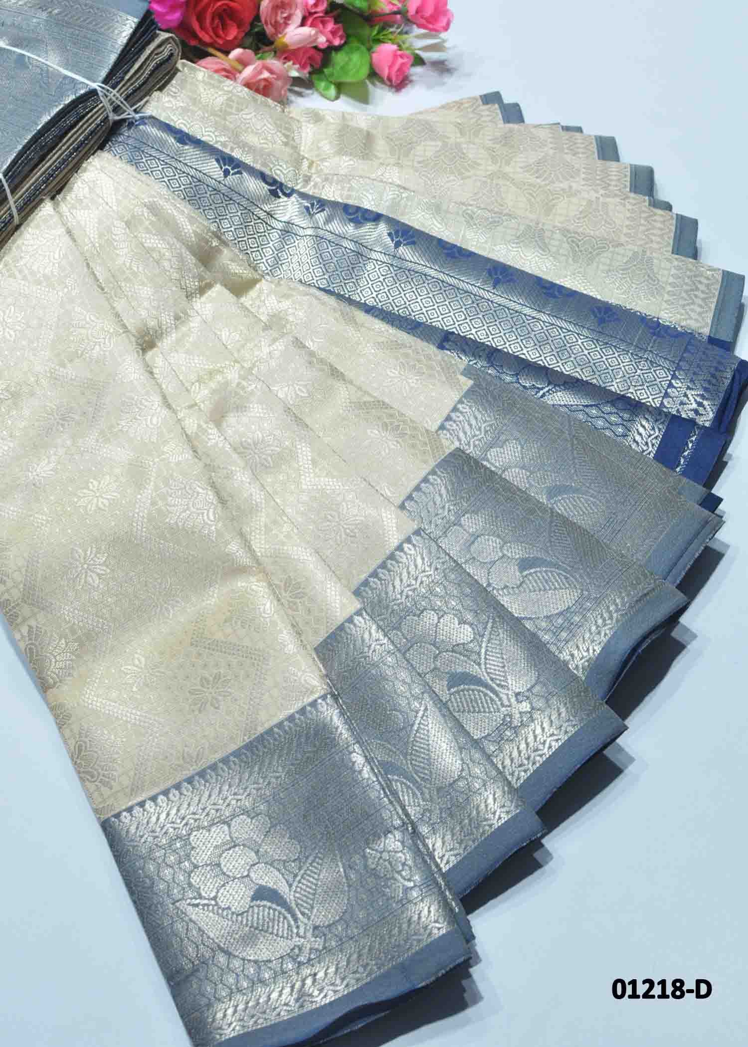 Aaruthira-01218-D Tan Color Traditional Wear Semi-Pattu Tissue Saree ...