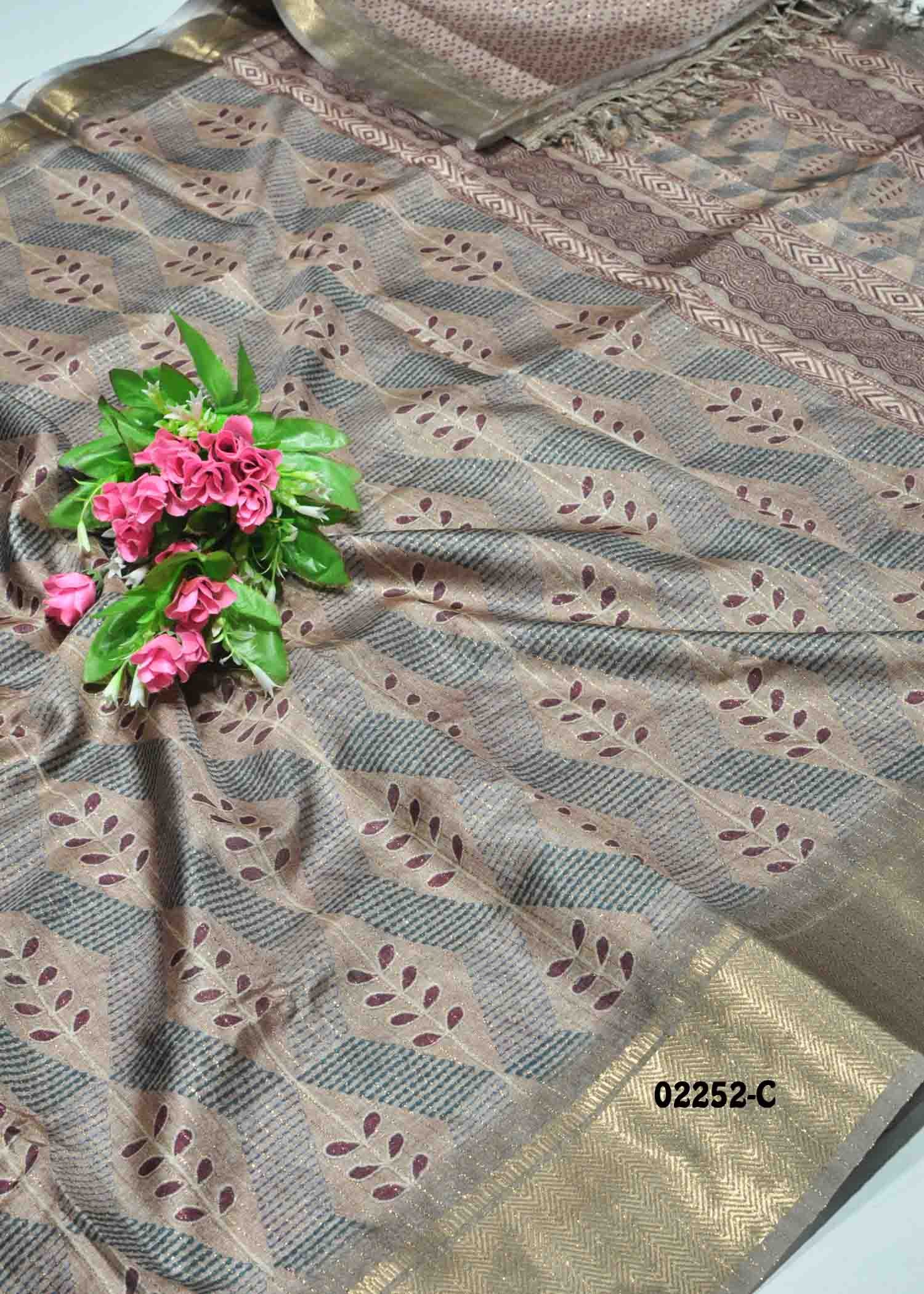 Yashaswi-02252-C ChestnutBrown Color Fantastic Digital Print Dola Silk ...