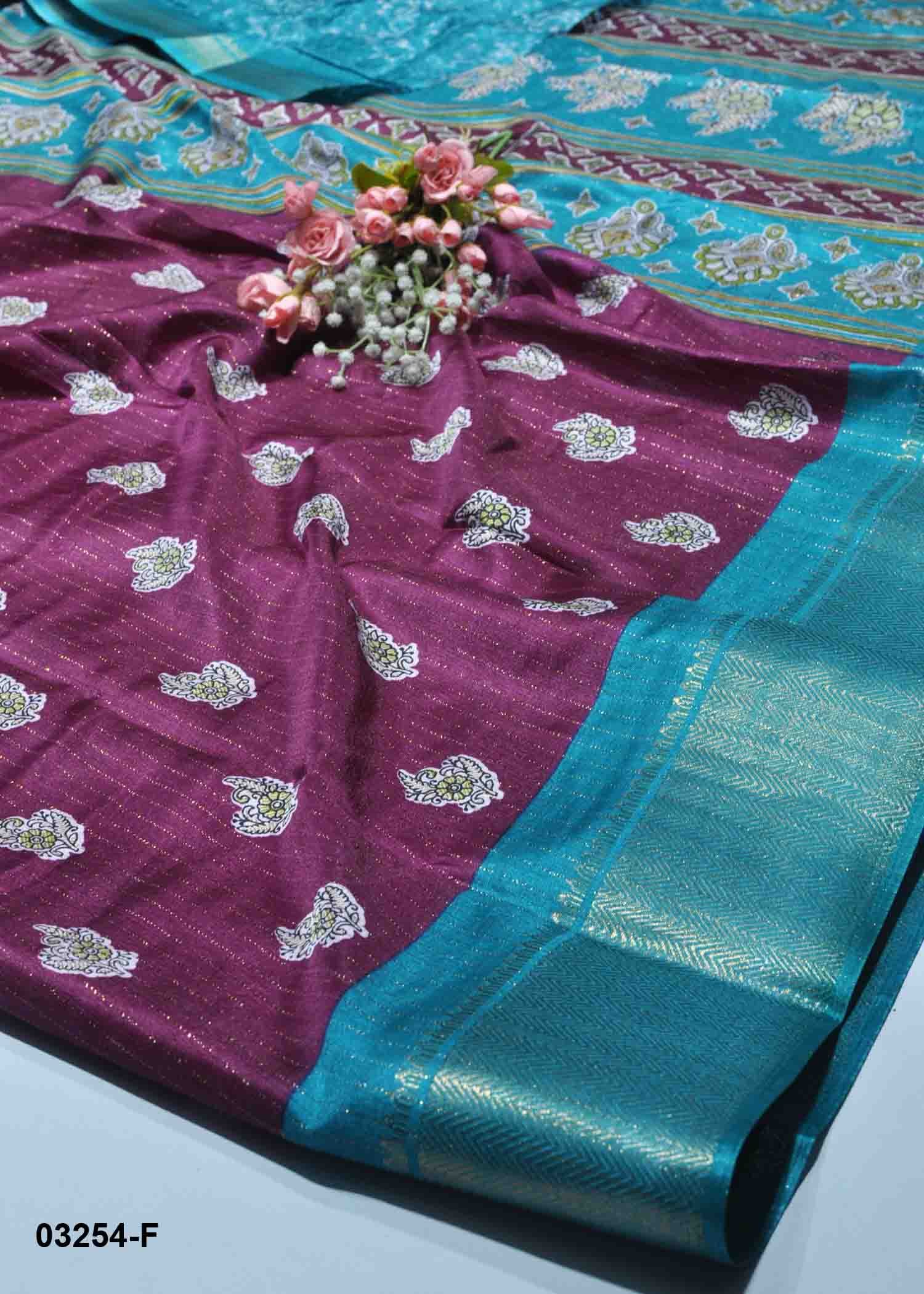 Elakya - 03254-F Purple Color Fantastic Dola Silk Saree CM1172280 (LR7D ...