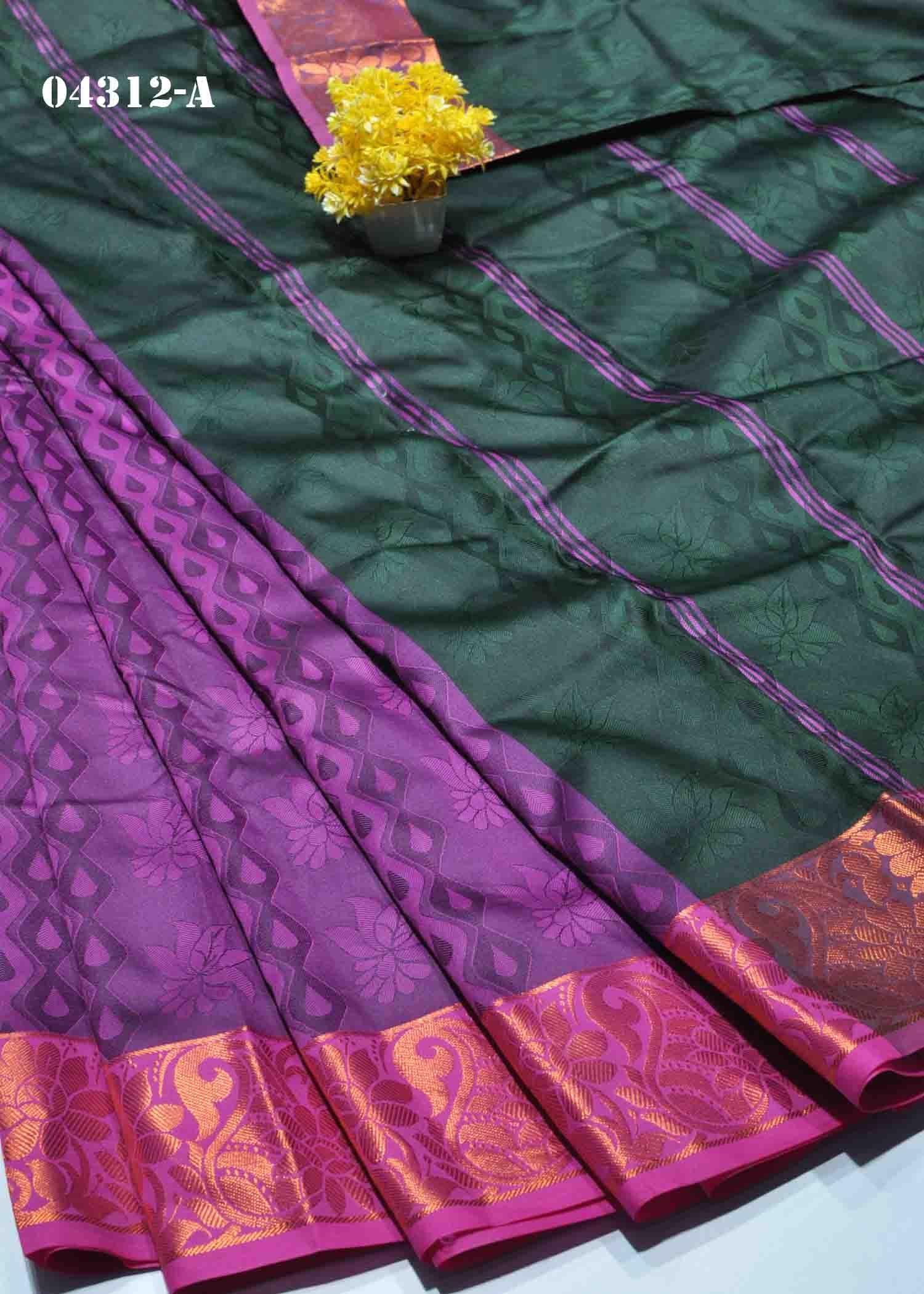 Subasri - 04312-A Violet Color Traditional Look Lichi Silk Saree ...