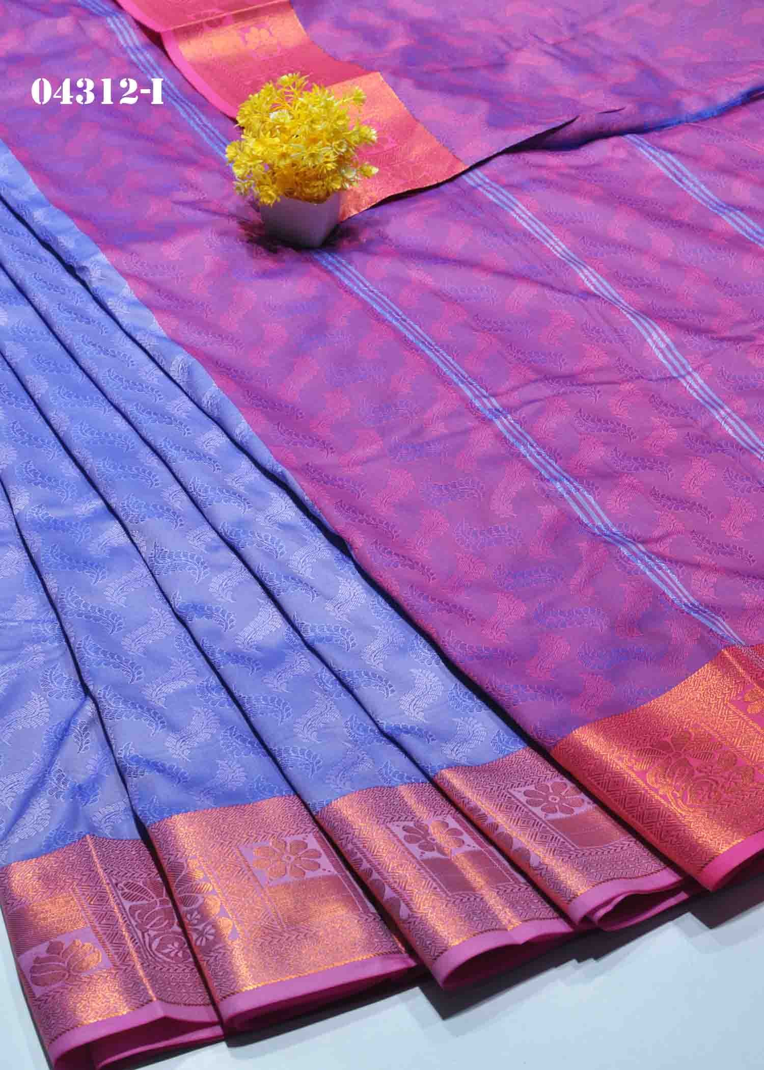 Subasri - 04312-I Lavender Color Traditional Look Lichi Silk Saree ...
