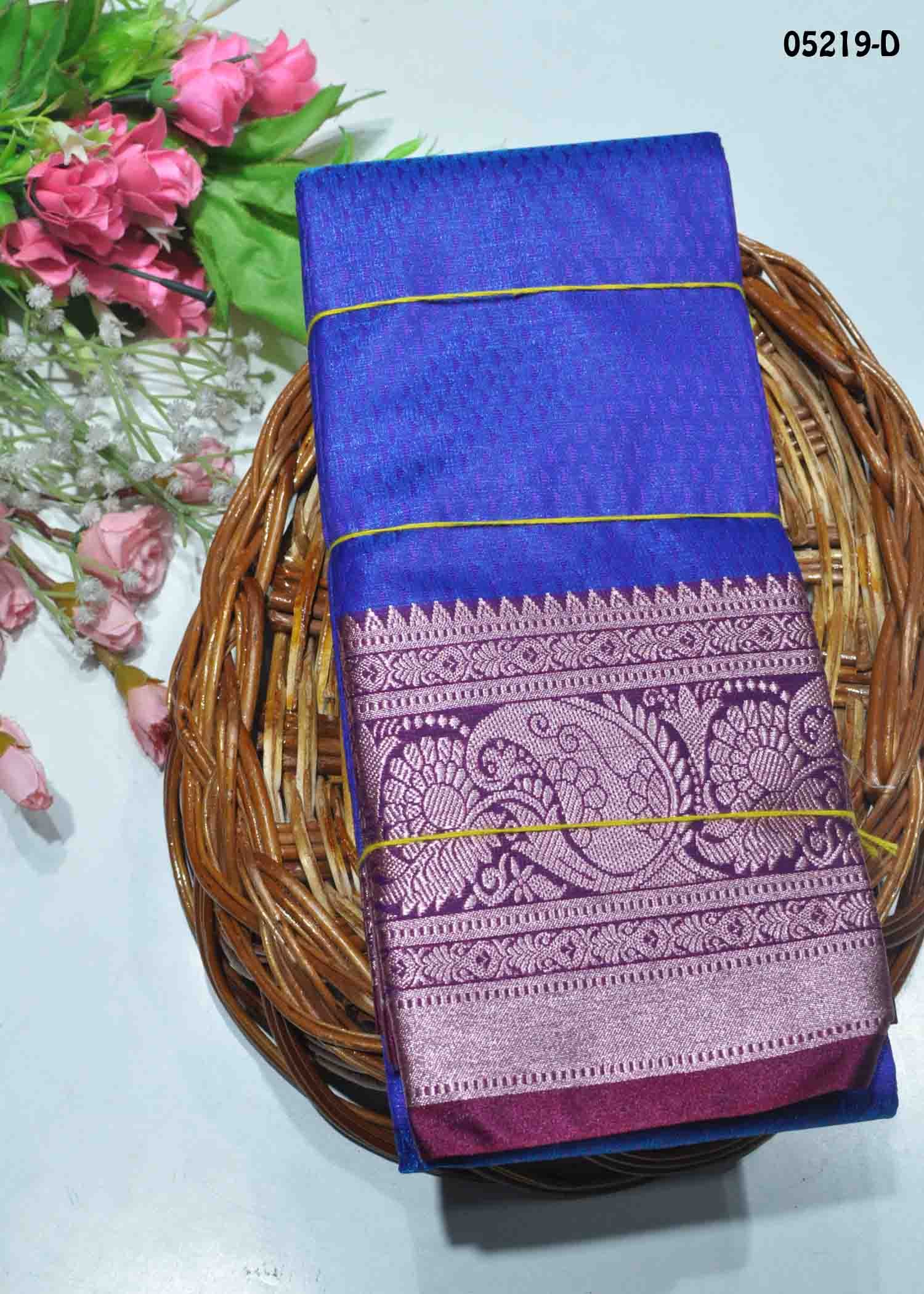 Rakchitha - 05219-D Ink Blue Color Traditional Wear Lichi Silk Saree CM1224915 [LR12B] - Sri ...