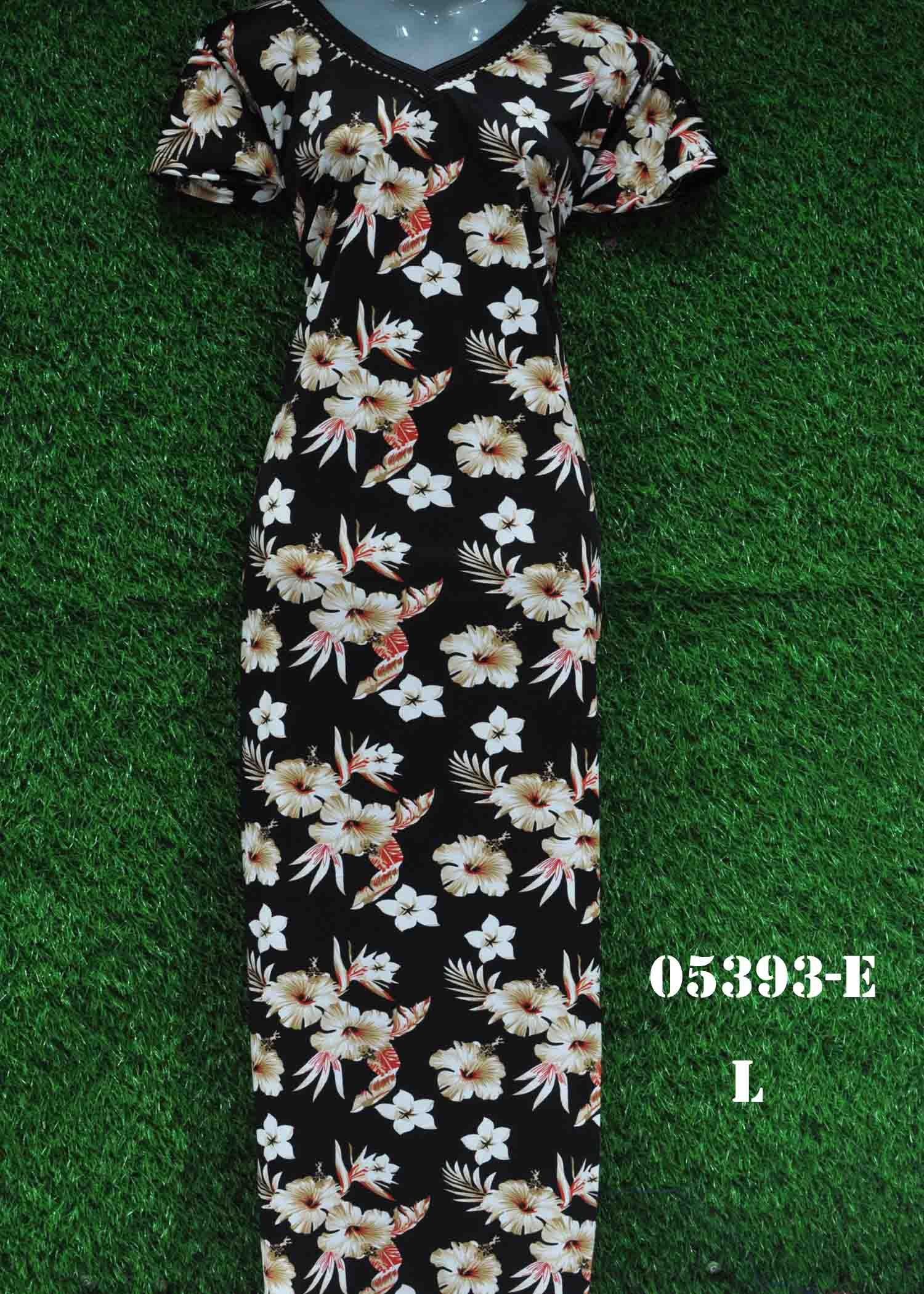 Sarina - 05393-E Black Color Satin Readymade Nighty CM1214213 (LR2B ...